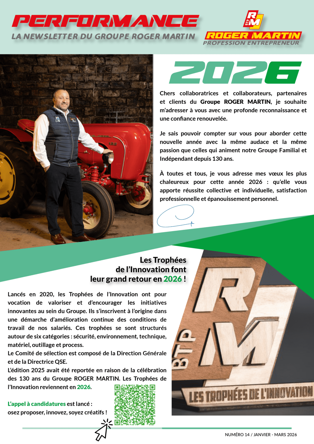 14 PERFORMANCE JANVIER - MARS 2026 — Roger Martin